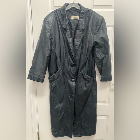 Architect | Jackets & Coats | Vintage 98s Black Leather Architect Maxi ...